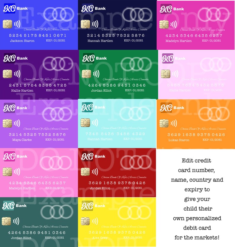 Sublimation Play Debit Card Template - Etsy