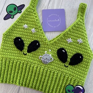 Crochet Alien Crop Top, Bralette - Etsy