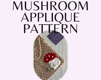 Crochet Mushroom Applique Pattern - Etsy