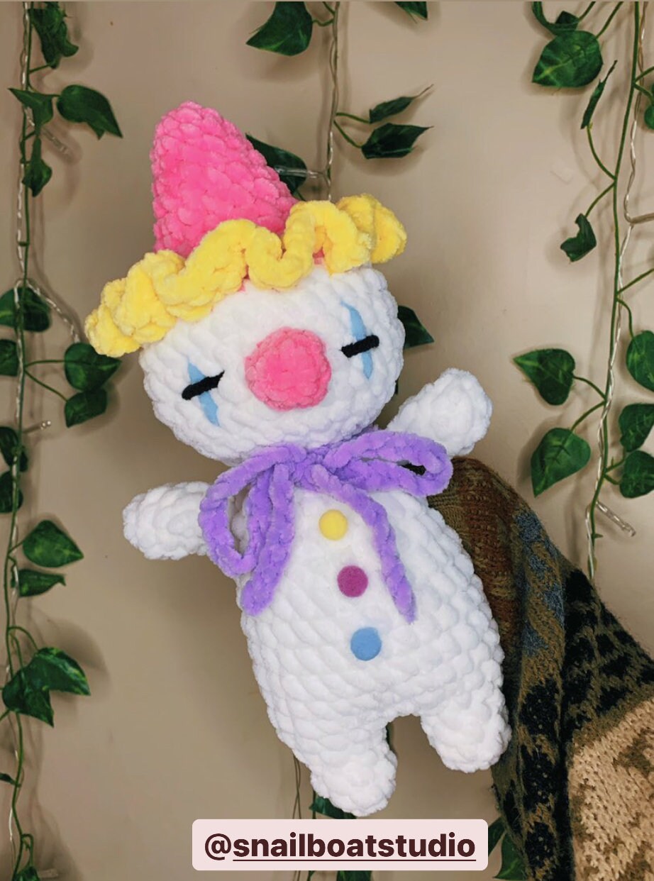 Crochet Silly Sad Clown Plushie PATTERN Advanced Beginner Crochet ...