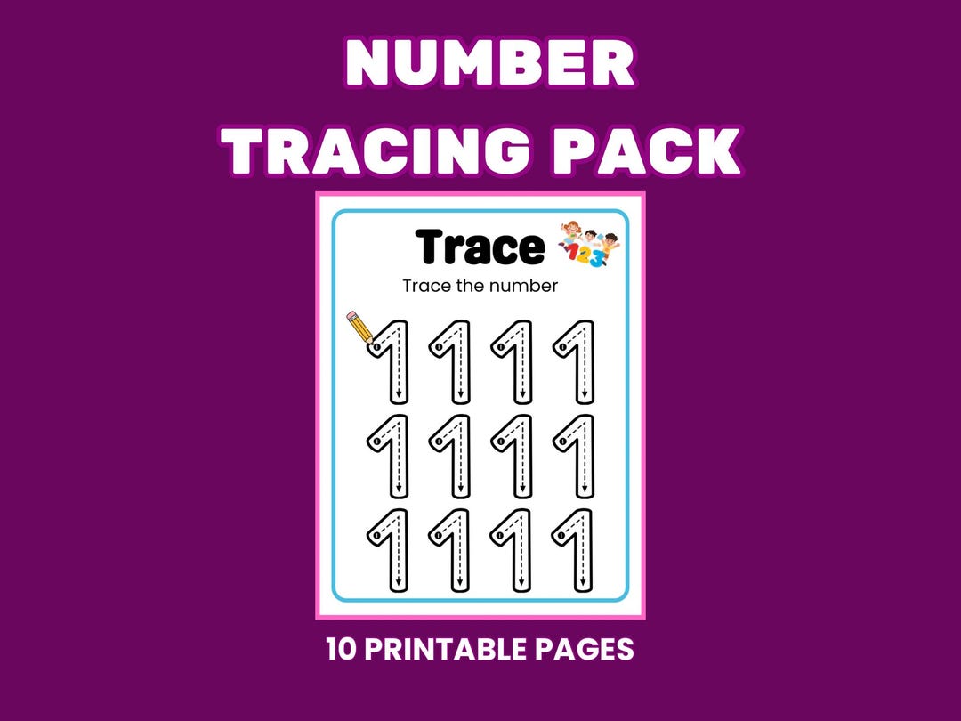 Number Tracing Worksheets 1–10 | Printable Number Practice for Kids ...