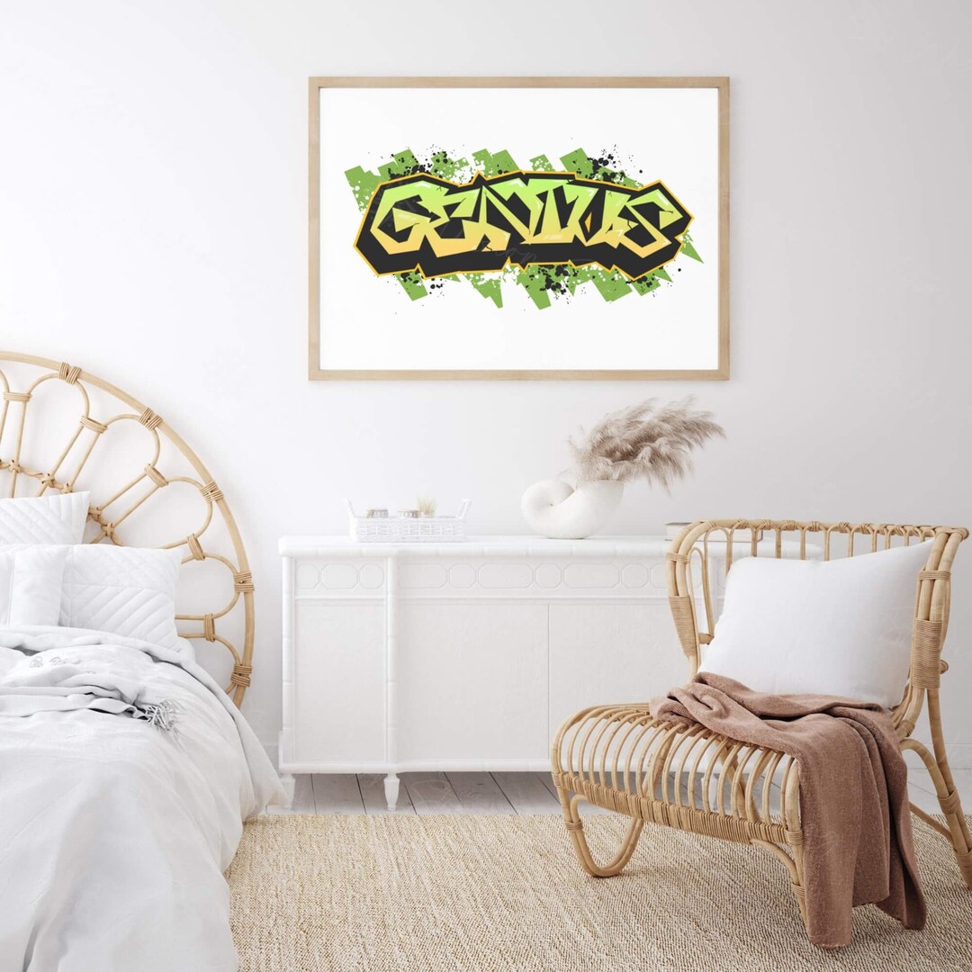 Genius Graffiti Wall Art, Printable Street Art Style Poster, Positive ...