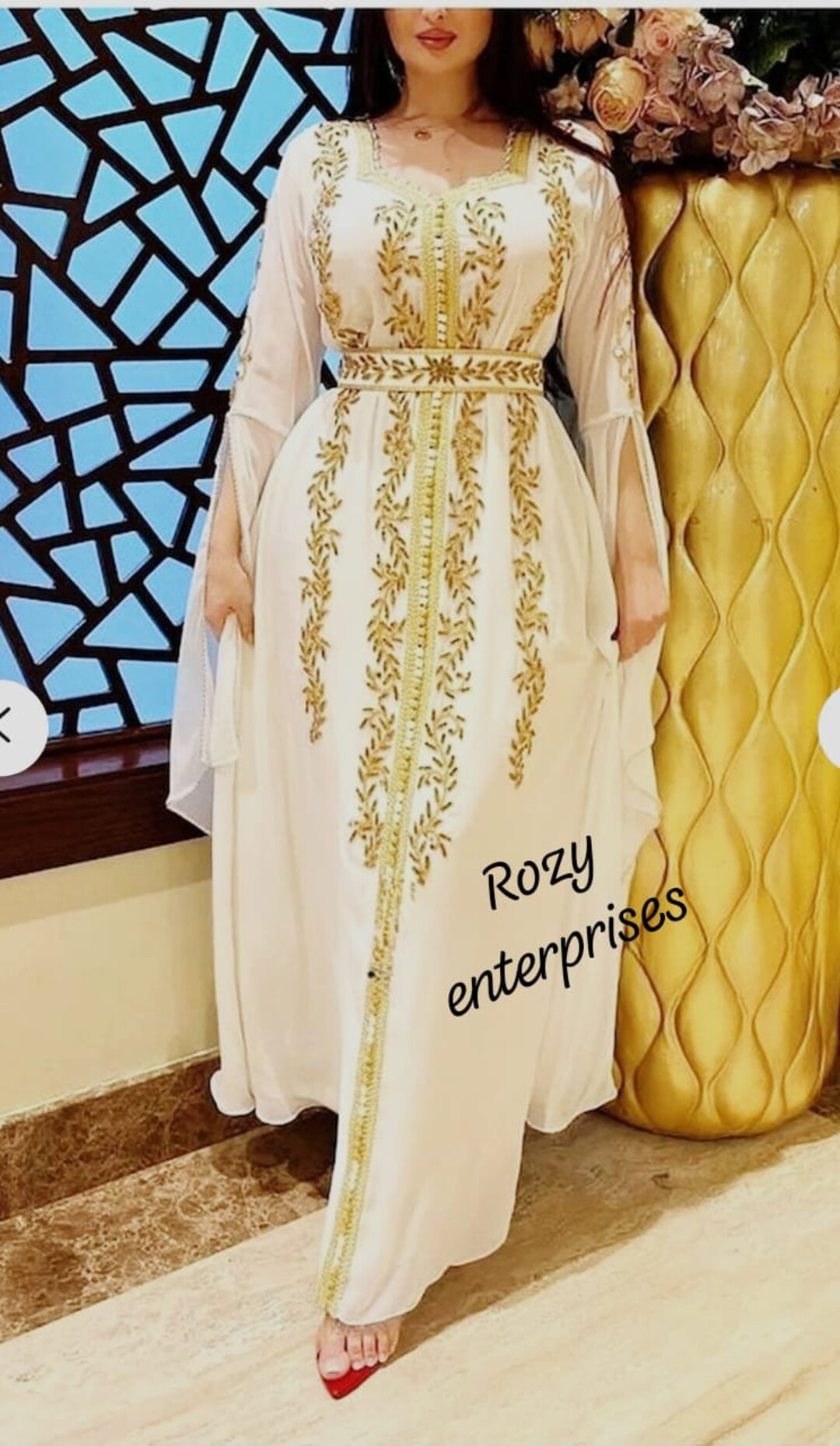 New Abaya Evening Moroccan Dubai Bedded Kaftan/caftan Arabian Plus Size ...