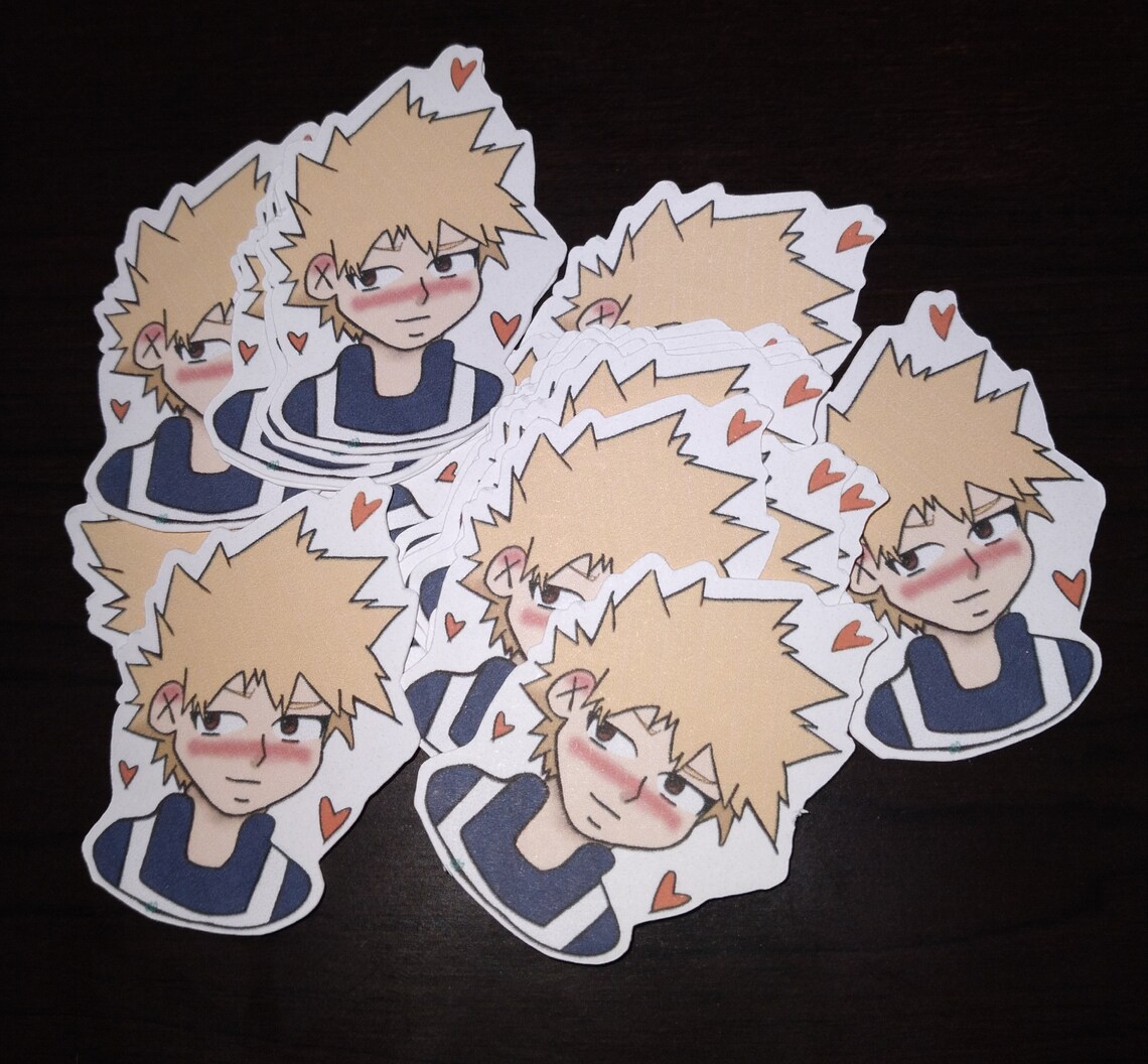 Blushing Bakugo Sticker - Etsy