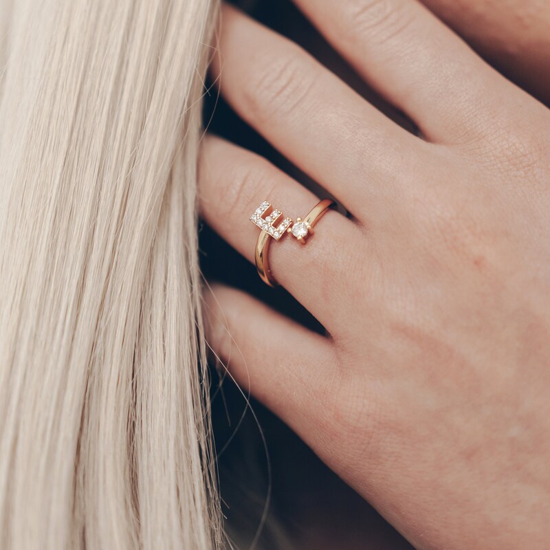 Letter Rings - Etsy