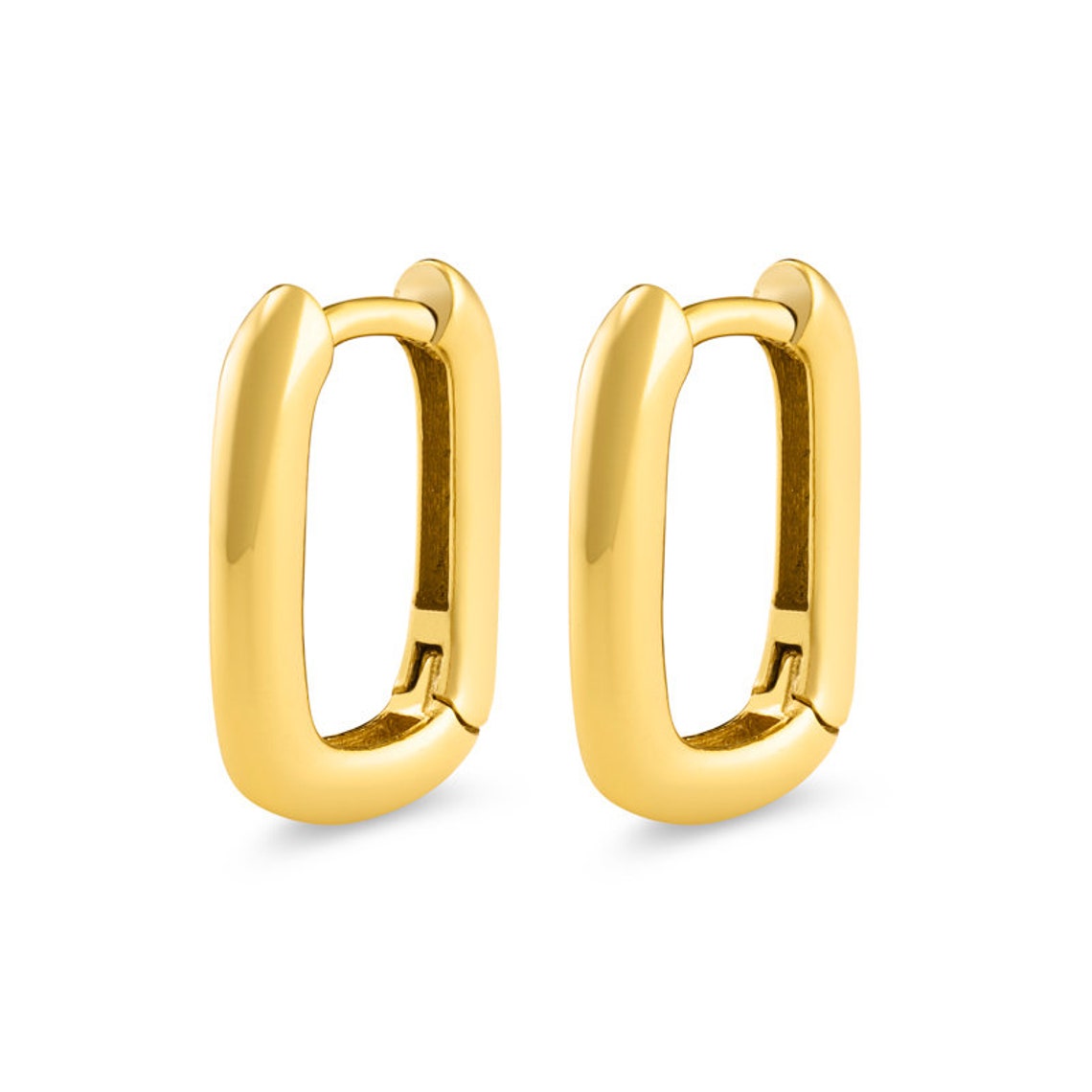 Oval Creoles Gold Earrings Gold Creole Earrings 925 - Etsy