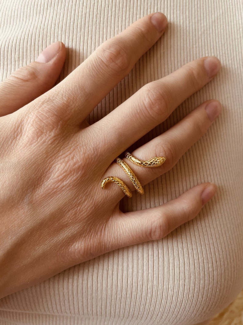 Vintage Silver Snakes Ring Adjustable Snake Ring Open Snake - Etsy