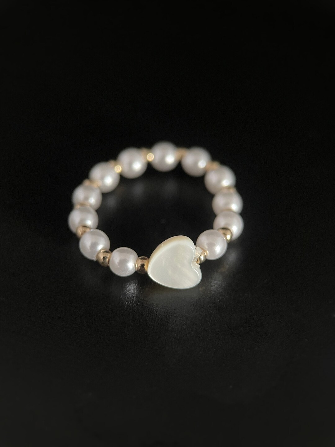 Beaded Heart Ring Handmade Beaded Ring Handmade Ring Customizable Ring ...