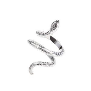 Vintage Silver Snakes Ring, Adjustable Snake Ring, Open Snake Ring ...