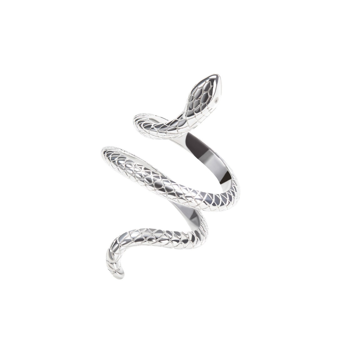 Vintage Silver Snakes Ring, Adjustable Snake Ring, Open Snake Ring ...