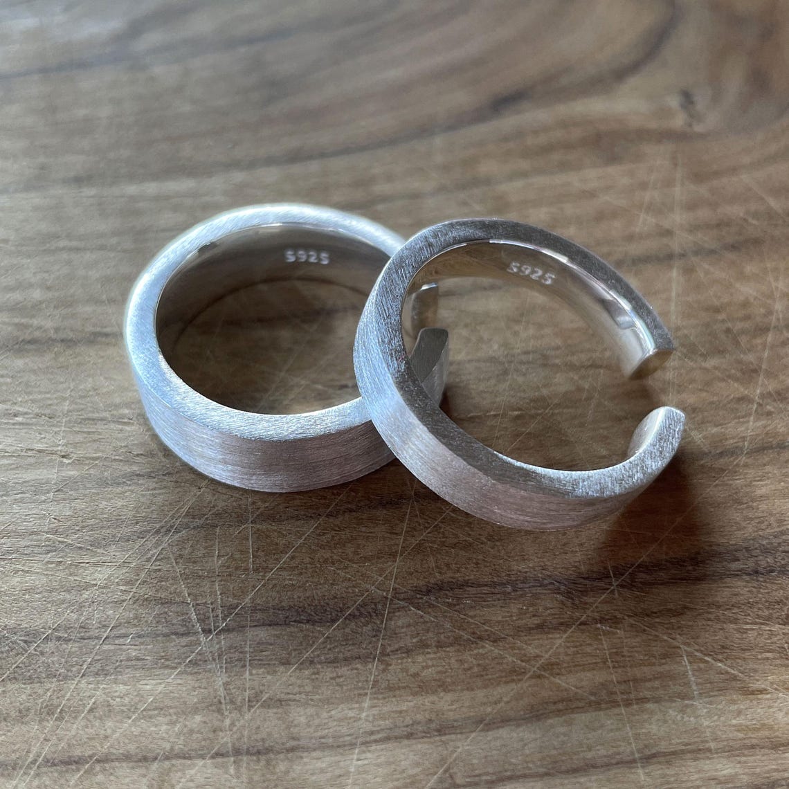 Silver 925 Matt Finished Handmade Ring, Adjustable Ring, Statement ...