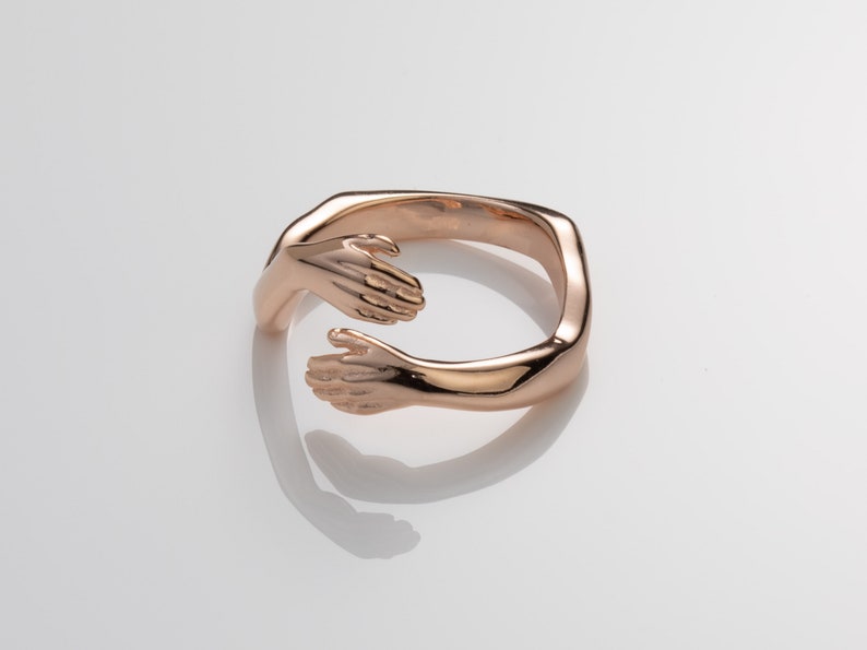 Gold Hug Ring Sterling Silver Open Ring Gift Hug Ring - Etsy