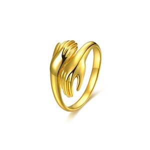 925 Sterling Silver Embrace Ring, Sterling Silver, Open Ring, Gift Idea ...