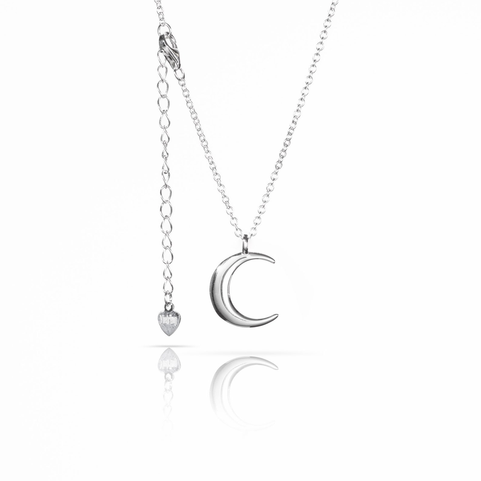 Dainty Moon Necklace Gold • Chain With Moon Pendant • Crescent Moon ...