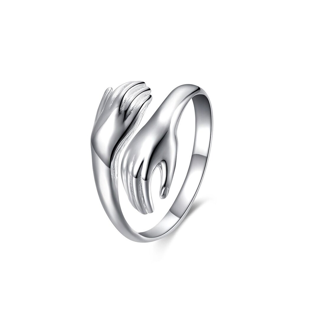 925 Sterling Silver Embrace Ring, Sterling Silver, Open Ring, Gift Idea ...