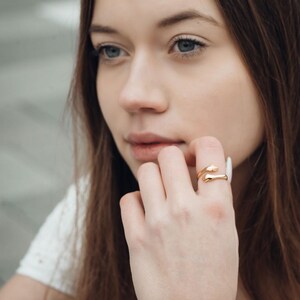 925 Sterling Silver Embrace Ring, Sterling Silver, Open Ring, Gift Idea ...