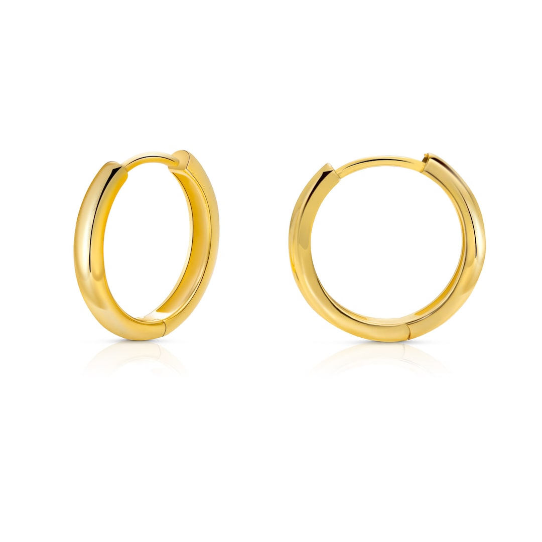 Dainty Creoles Gold • Earrings Gold • Creole Earrings 925 Sterling ...