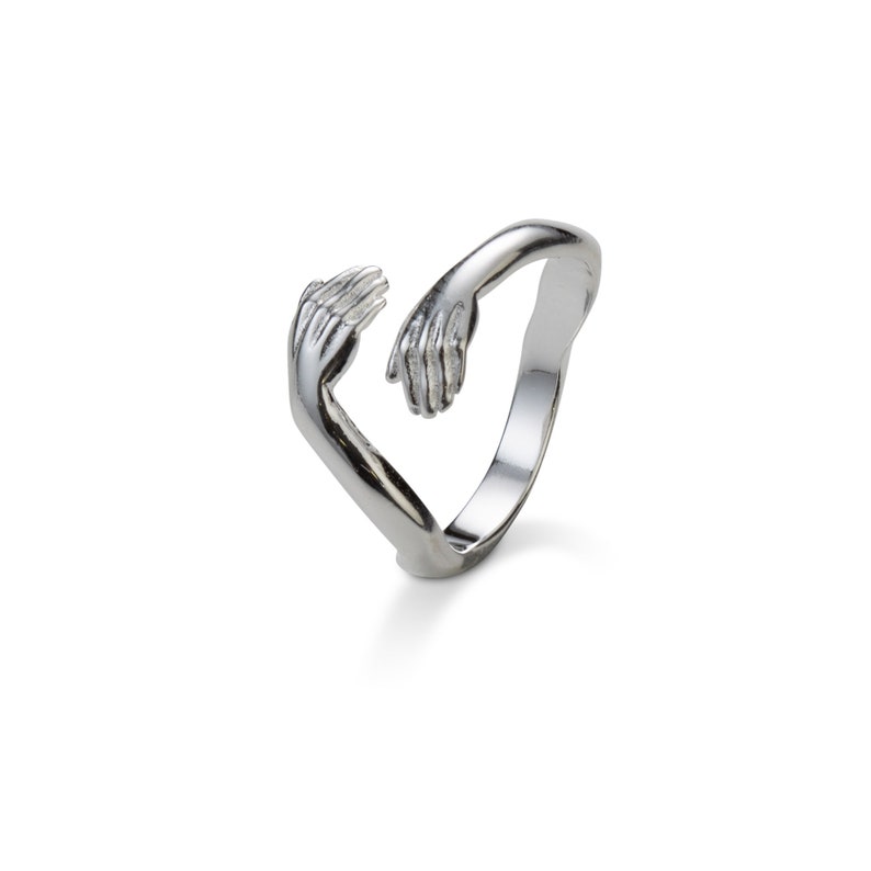 Gold Hug Ring Sterling Silver Open Ring Gift Hug Ring - Etsy
