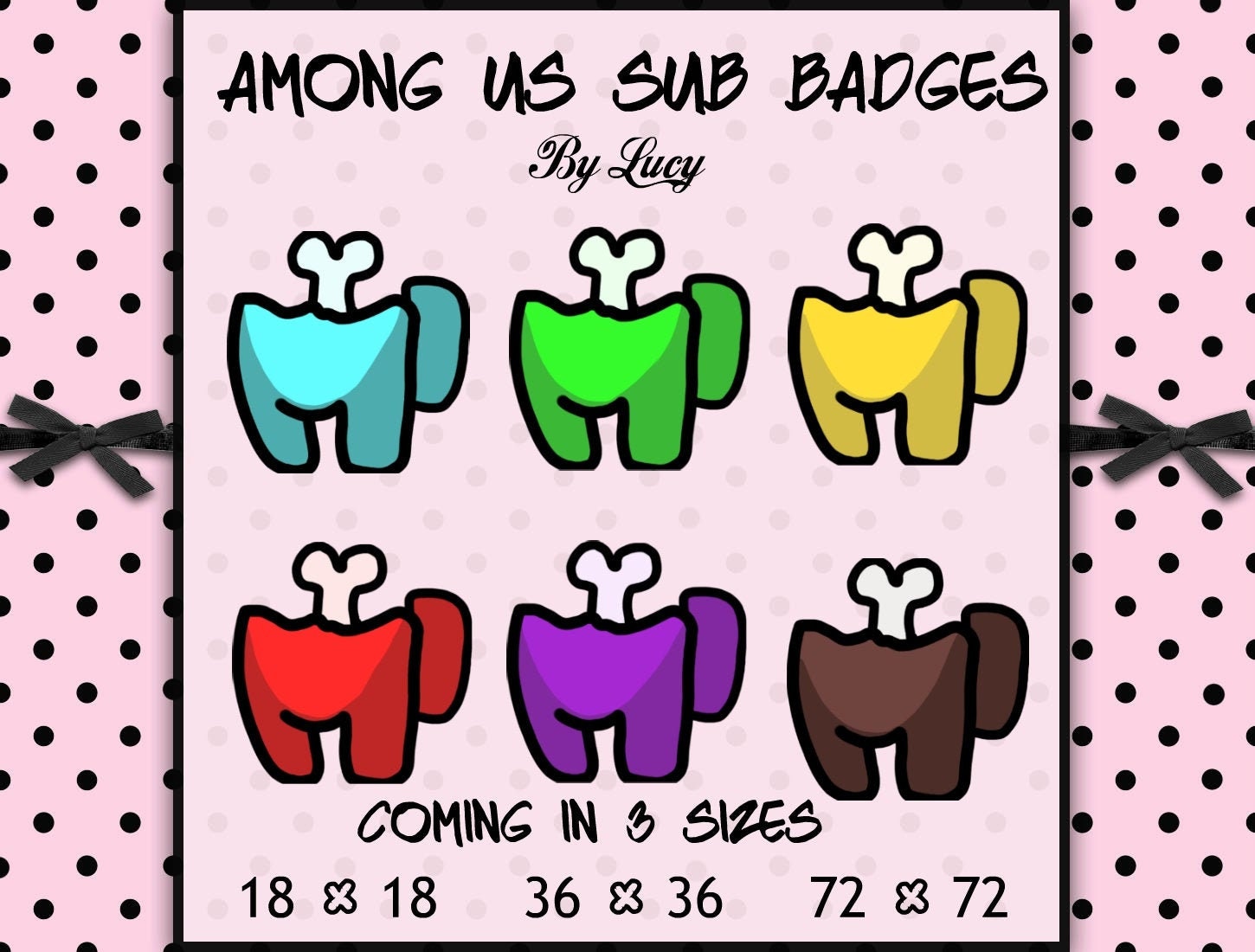 AMONG US Twitch SUB Badges - Etsy