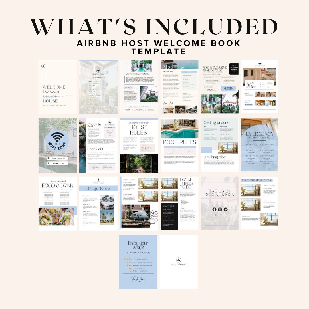 Guests' Guidebook: Know Your Stay Canva Templates for Memorable ...