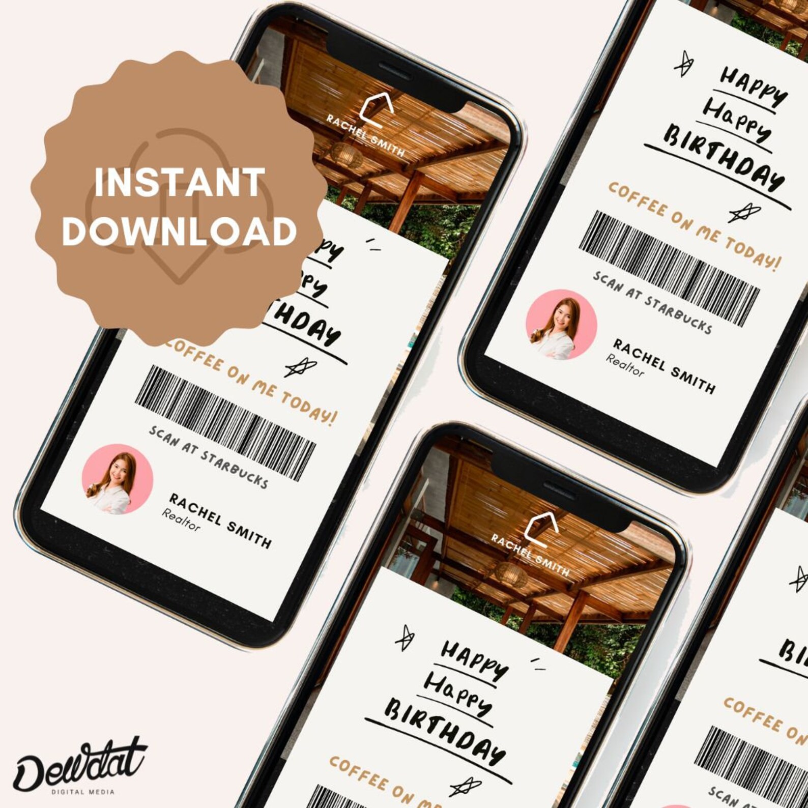 Realtor Birthday Card: Customizable Happy Birthday Greetings for ...