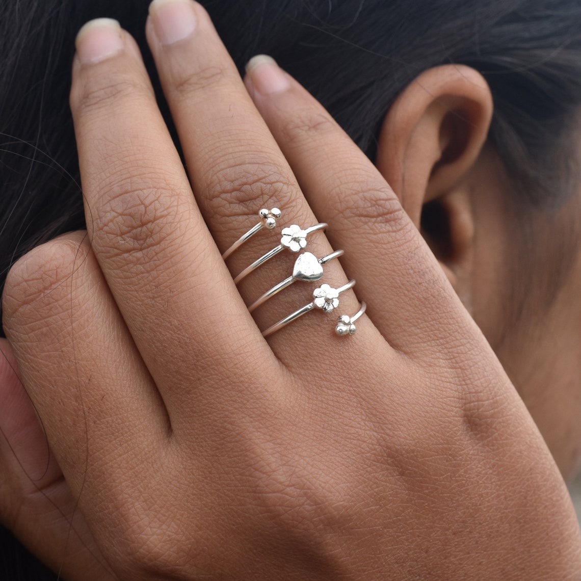 925 Sterling Silver Spiral Ring / Swirl Ring / Wrap Ring / | Etsy