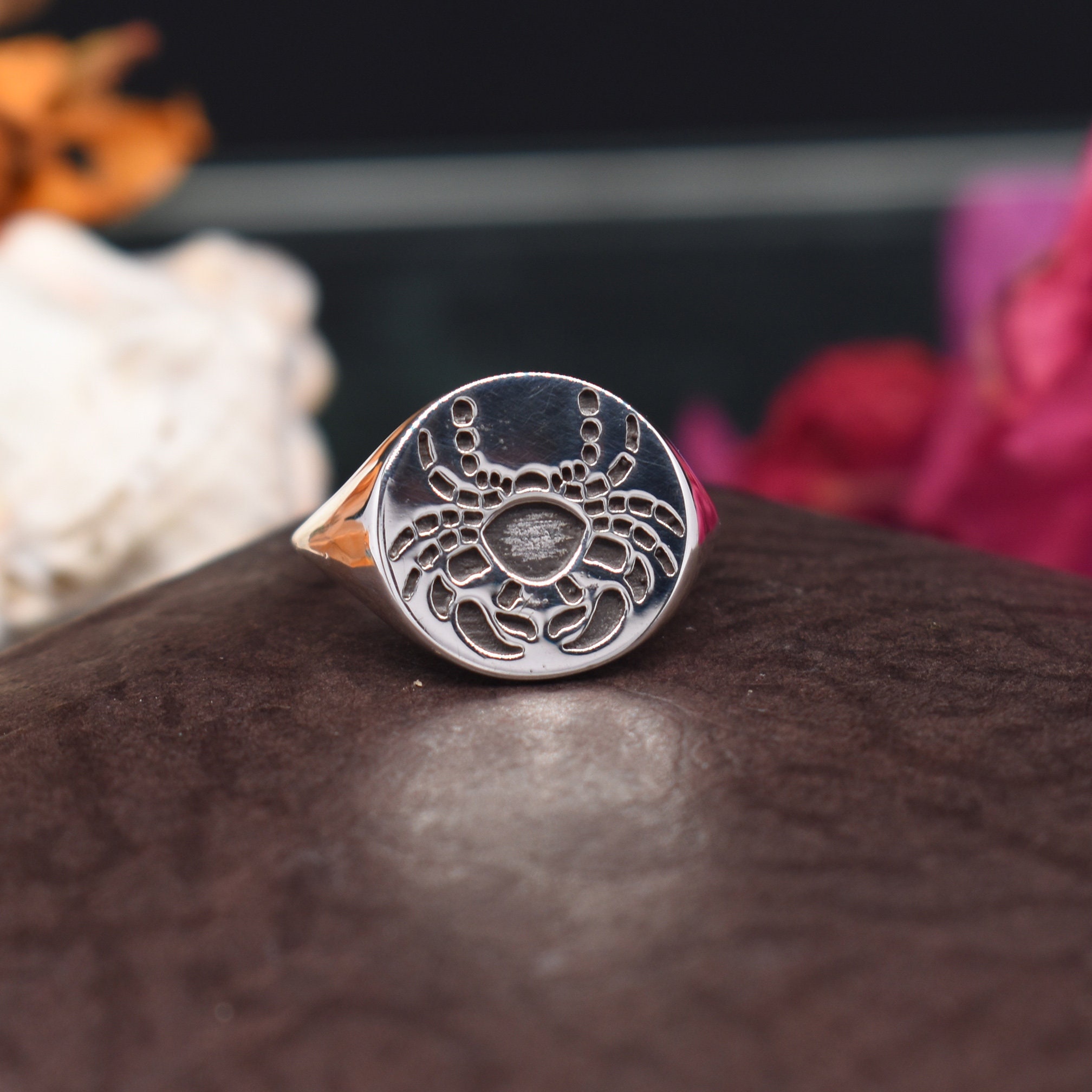 Unique Cancer Ring Bold Statement Ring Zodiac Sign Jewelry | Etsy