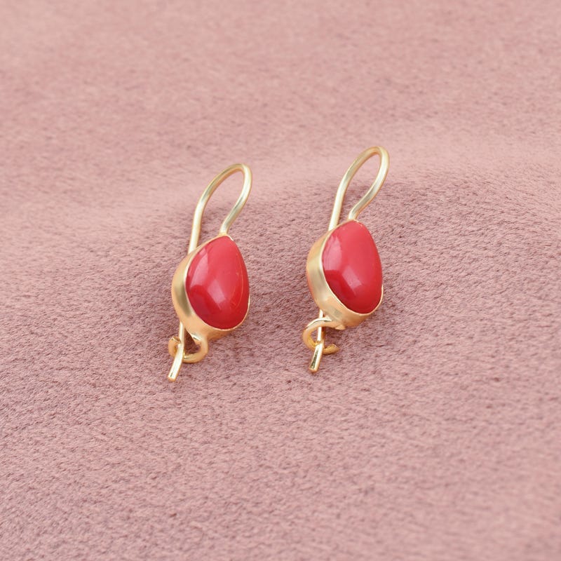 Coral Earrings - Etsy Australia