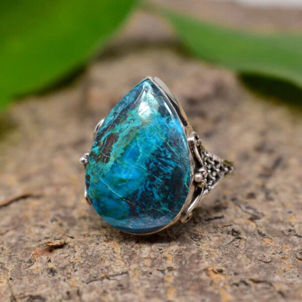 Chrysocolla Ring - Etsy