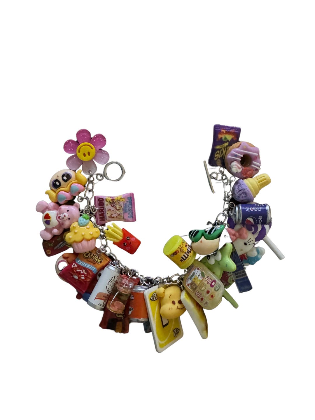 Rainbow Junk Charm Bracelets - Etsy