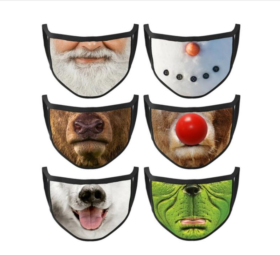 Funny Christmas Face Mask Secret Santa Gift for Men or Women, Xmas ...