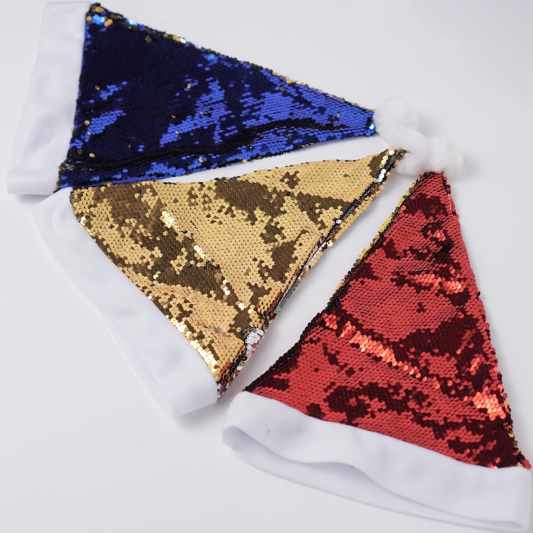Sequin Santa Hat Festive Hair Accessories Secret Santa Gift for Women ...
