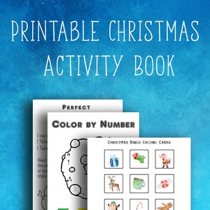 Printable Christmas Activity Book | Holiday Workbook | Mazes, Tracing ...