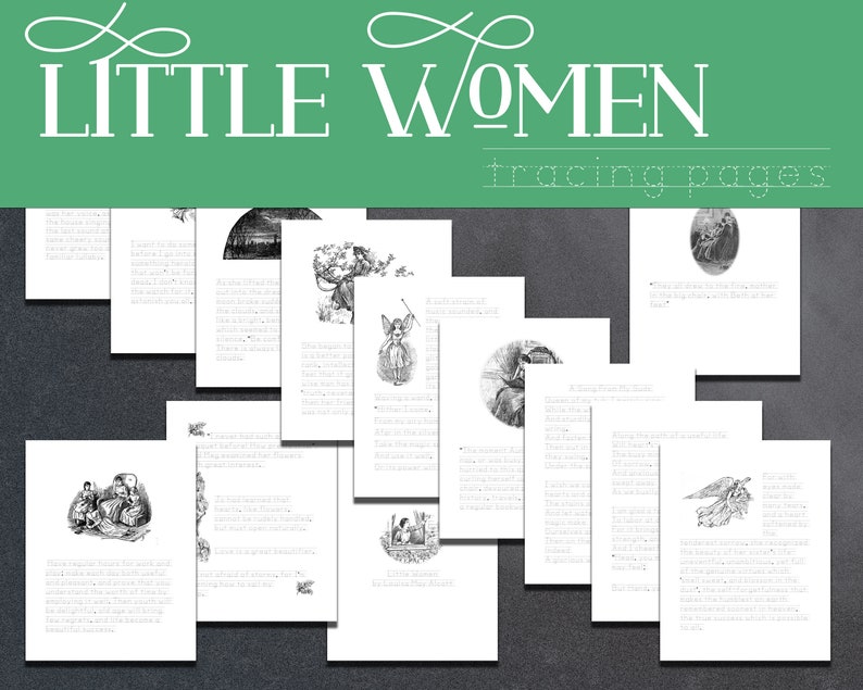 Little Women Handwriting Printable | Trace Letters | Homeschooling ...