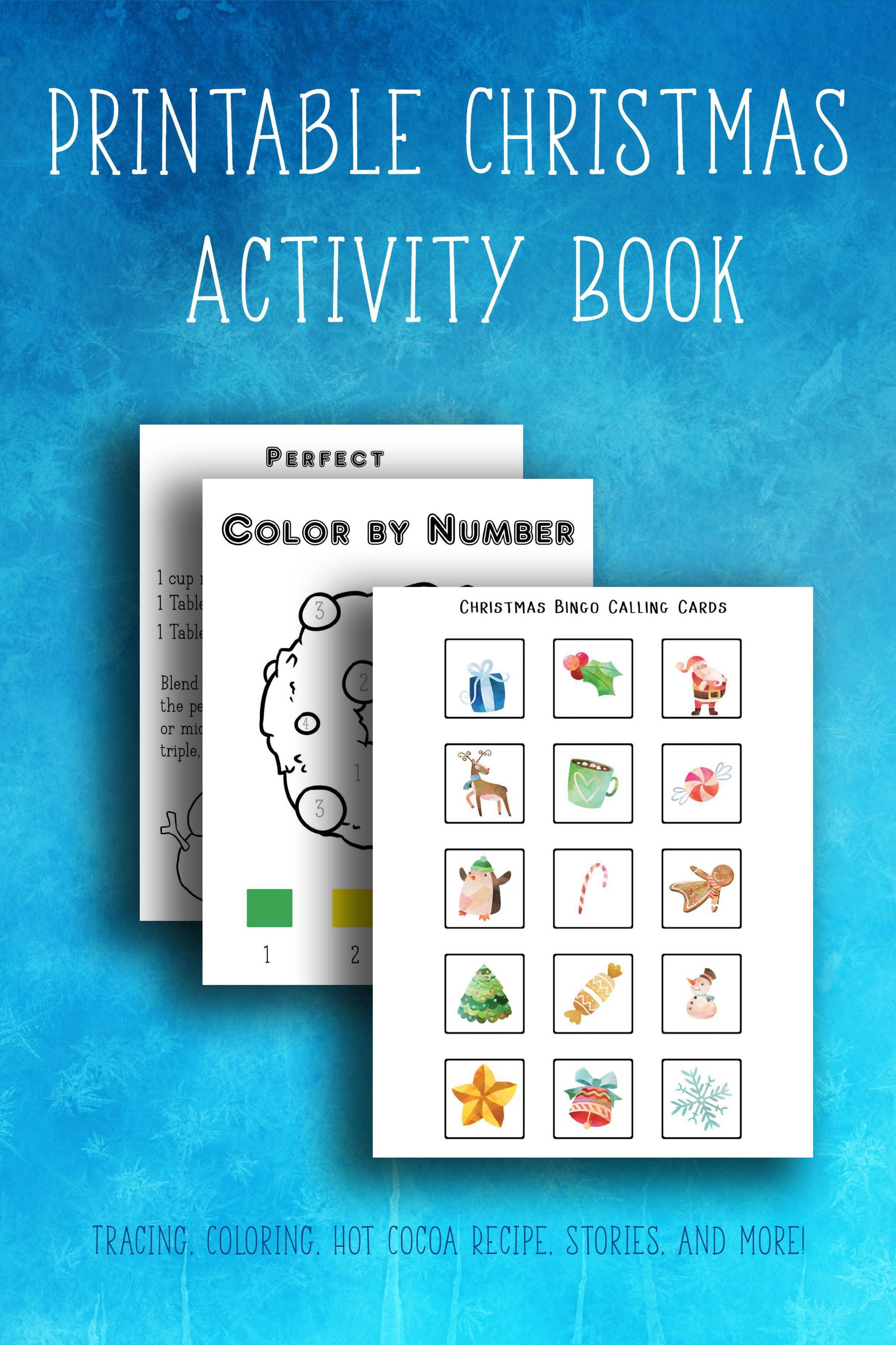 Printable Christmas Activity Book | Holiday Workbook | Mazes, Tracing ...