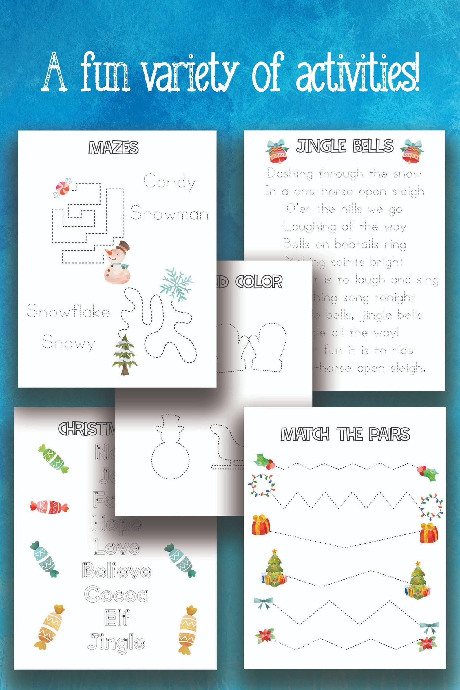 Christmas Bundle Holiday Workbooks Story Cards Printable - Etsy