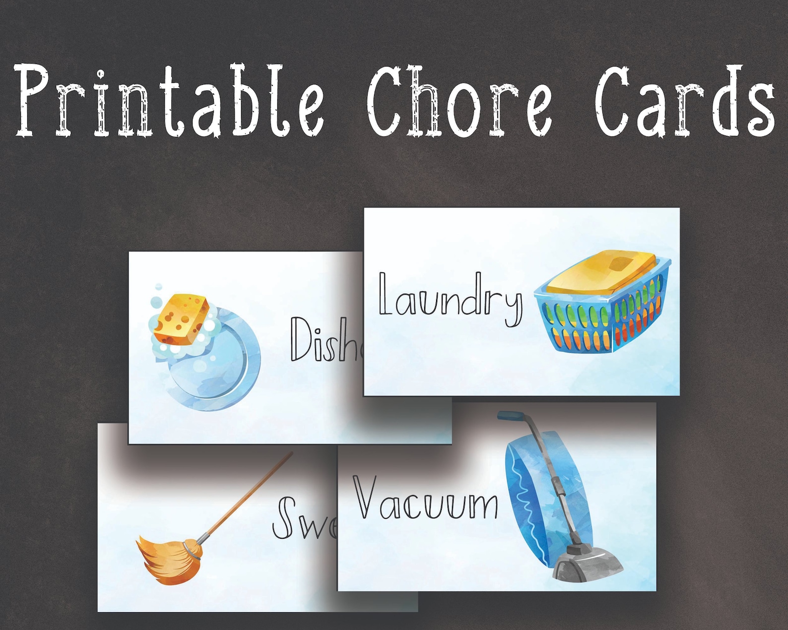 Printable Chore Cards | Family Contributions | Chore Chart Download - Etsy