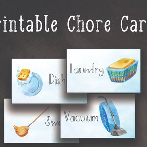Printable Chore Cards | Family Contributions | Chore Chart Download - Etsy