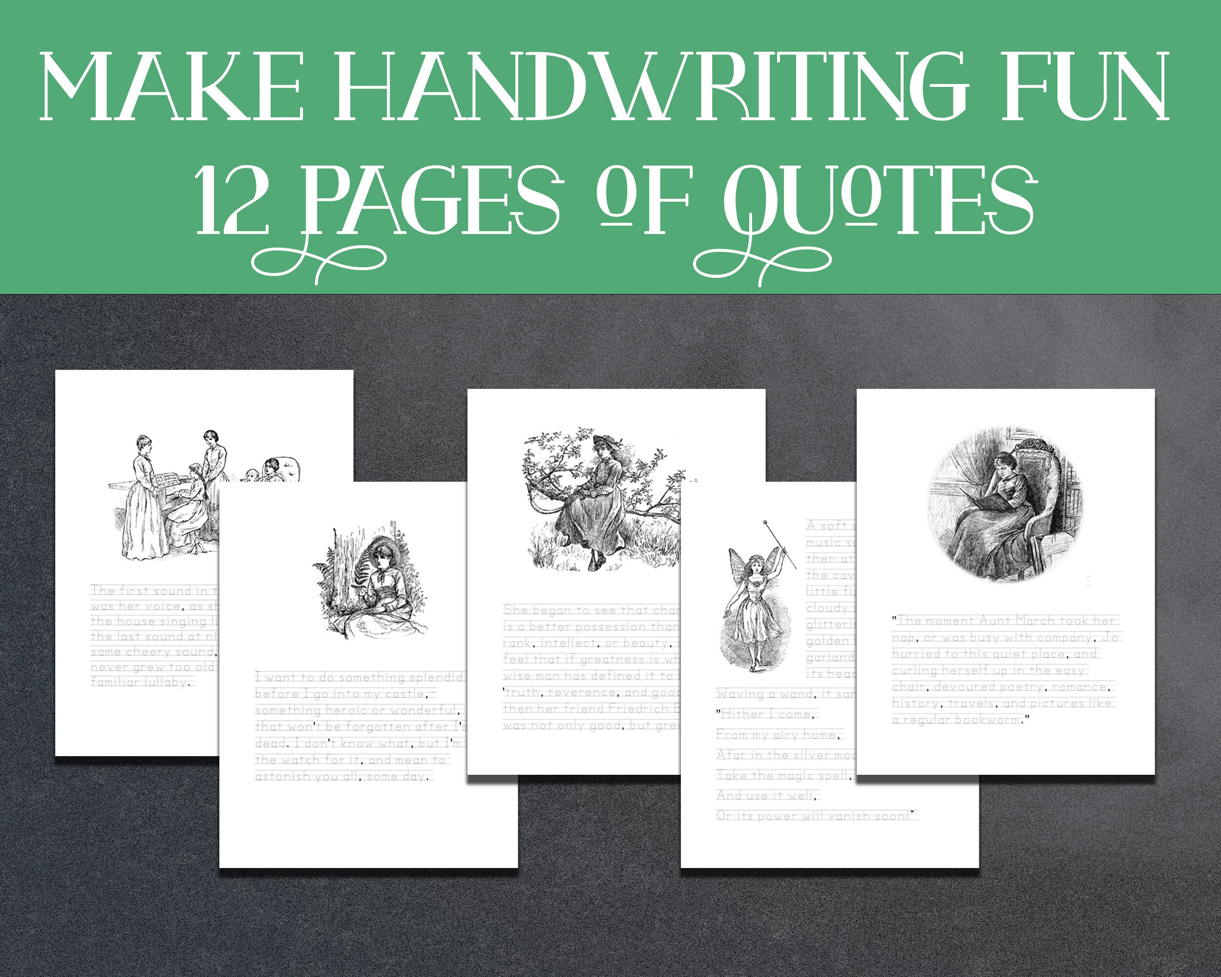 Little Women Handwriting Printable | Trace Letters | Homeschooling ...