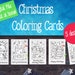 Christmas Coloring Cards | 5 Designs | Holiday Craft | Downloadable ...