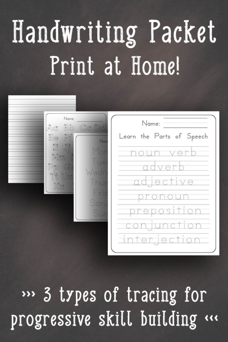 Handwriting Practice Packet Printable | Trace Letters and Numbers ...
