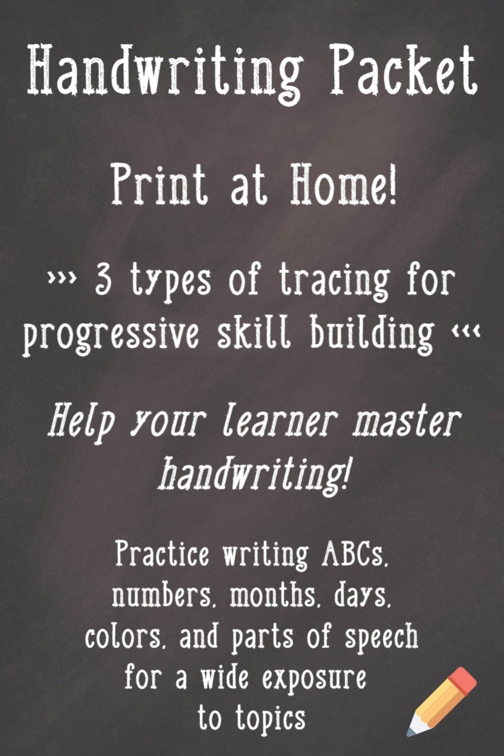 Handwriting Practice Packet Printable | Trace Letters and Numbers ...