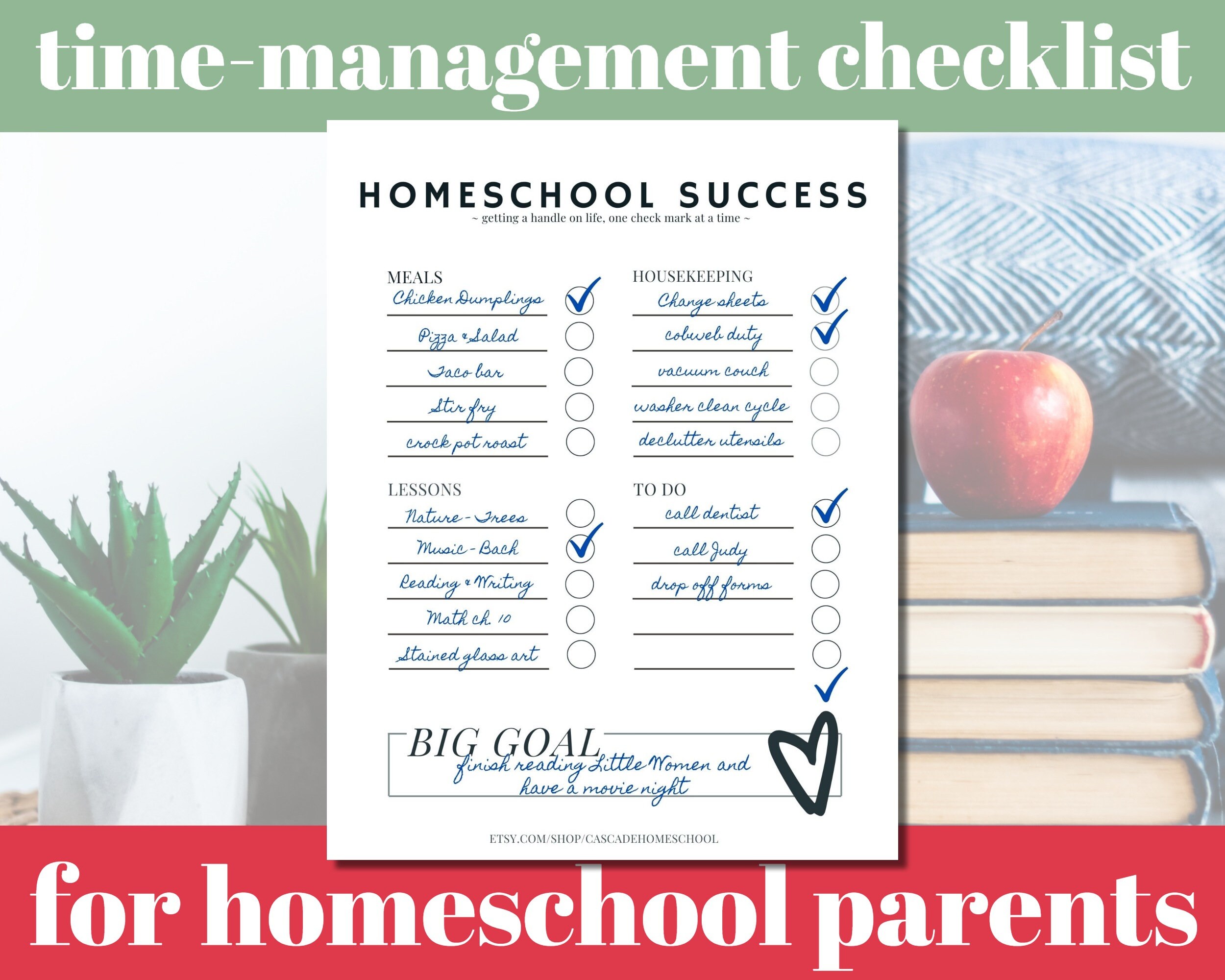 Homeschool Time Management Printable Checklist | Manage Your Tasks With ...