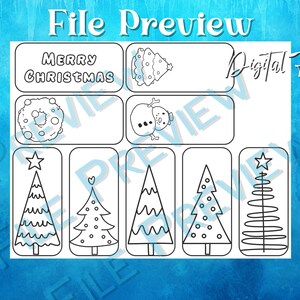 Christmas Tree Bookmarks Printable for Kids | 9 Designs | Holiday Craft ...
