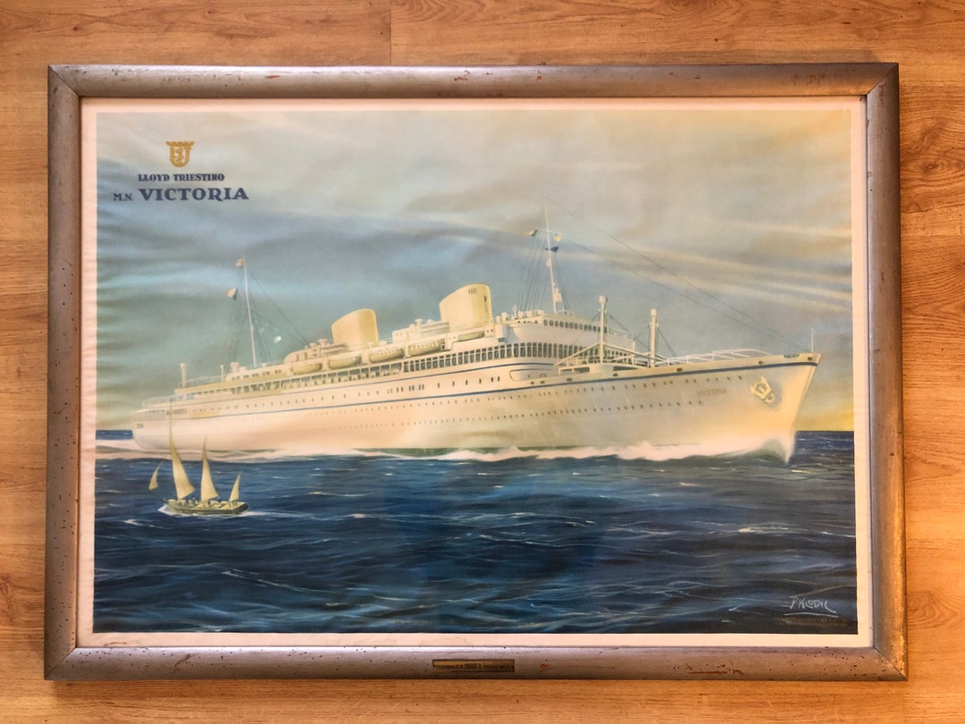 Rare Vintage Old Original 1930s LLOYD Triestino Victoria Poster by ...