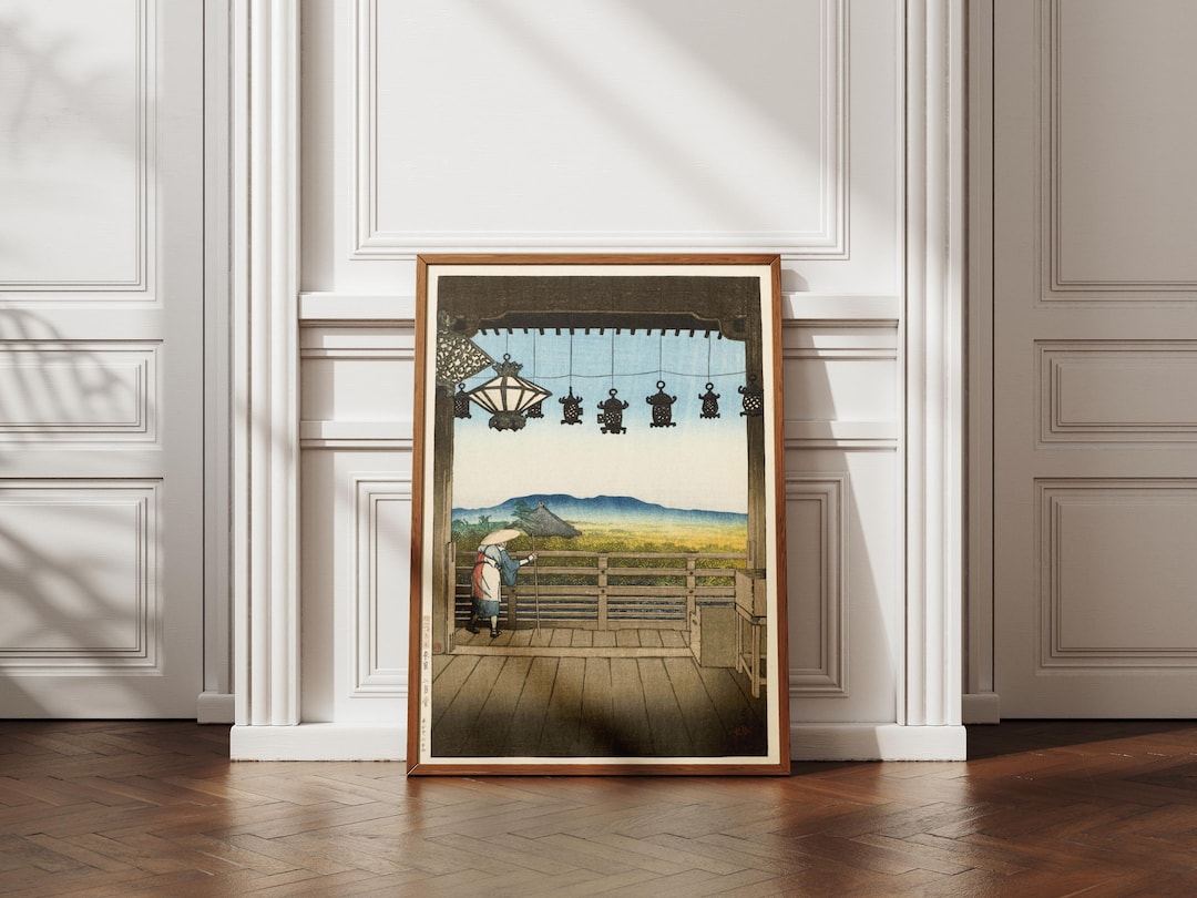 Kawase Hasui Nigatsudo Temple Print, Japanese Woodblock Art Poster ...