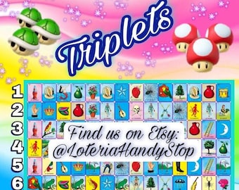 Triplets Shuffle Loteria Board Game Digital Download to Play - Etsy