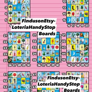 80 Lines Loteria Board Game - Etsy