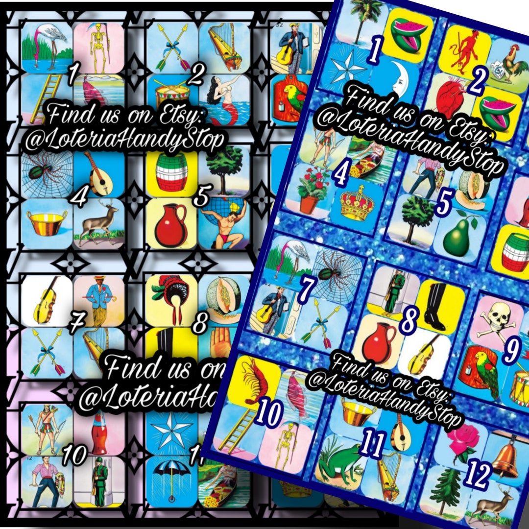 Square Loteria Board Game 12 Numbers - Etsy