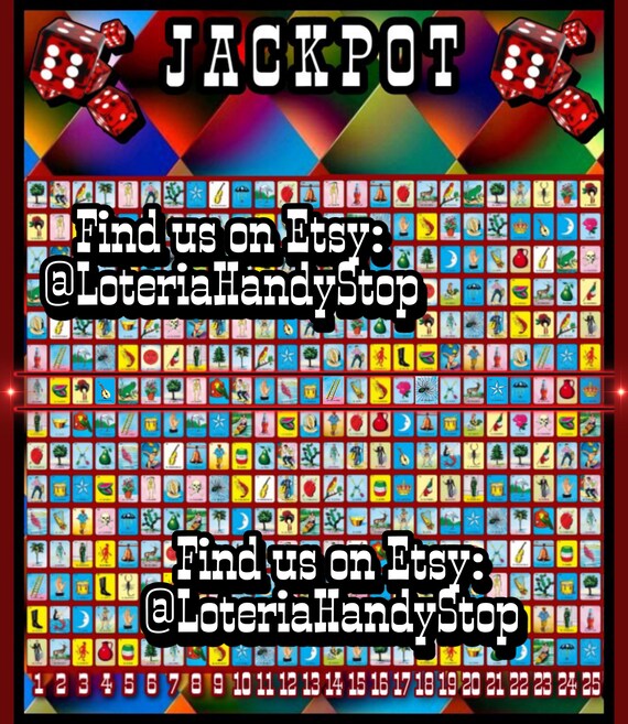 Jackpot Loteria Line Board High Roller Game - Etsy